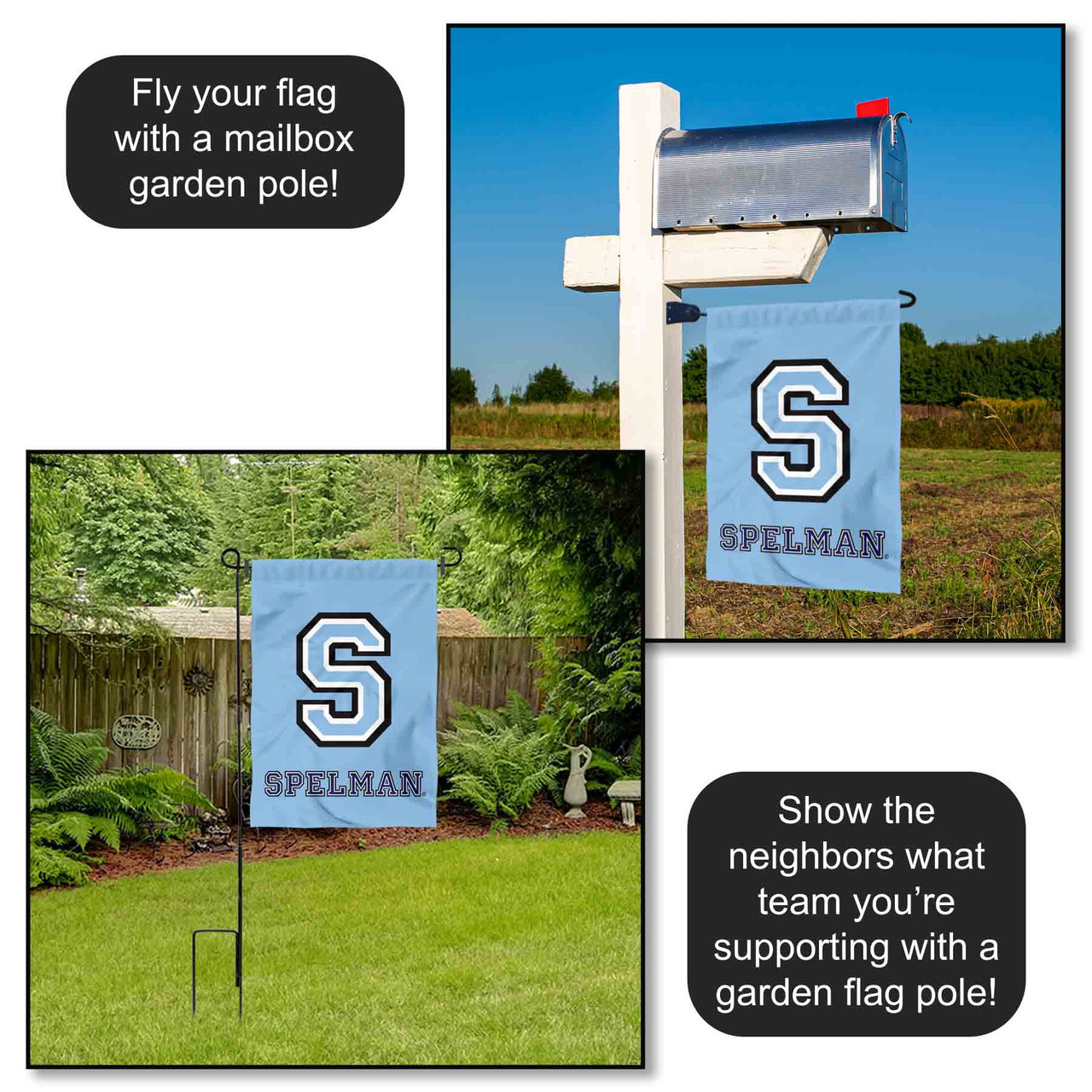 Spelman Jaguars Block S Garden Flag - State Street Products