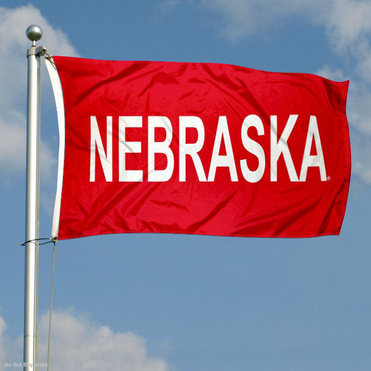 Nebraska Huskers Wordmark Flag - State Street Products