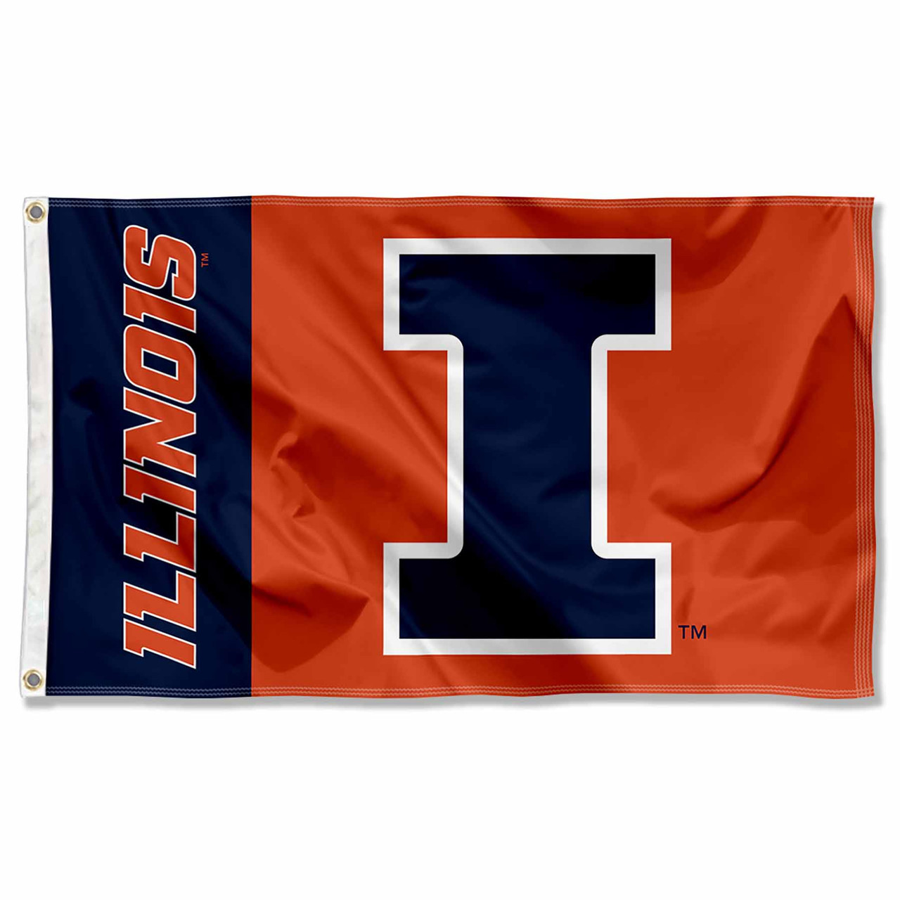 New Logo Flag for Fighting Illini - State Street Products