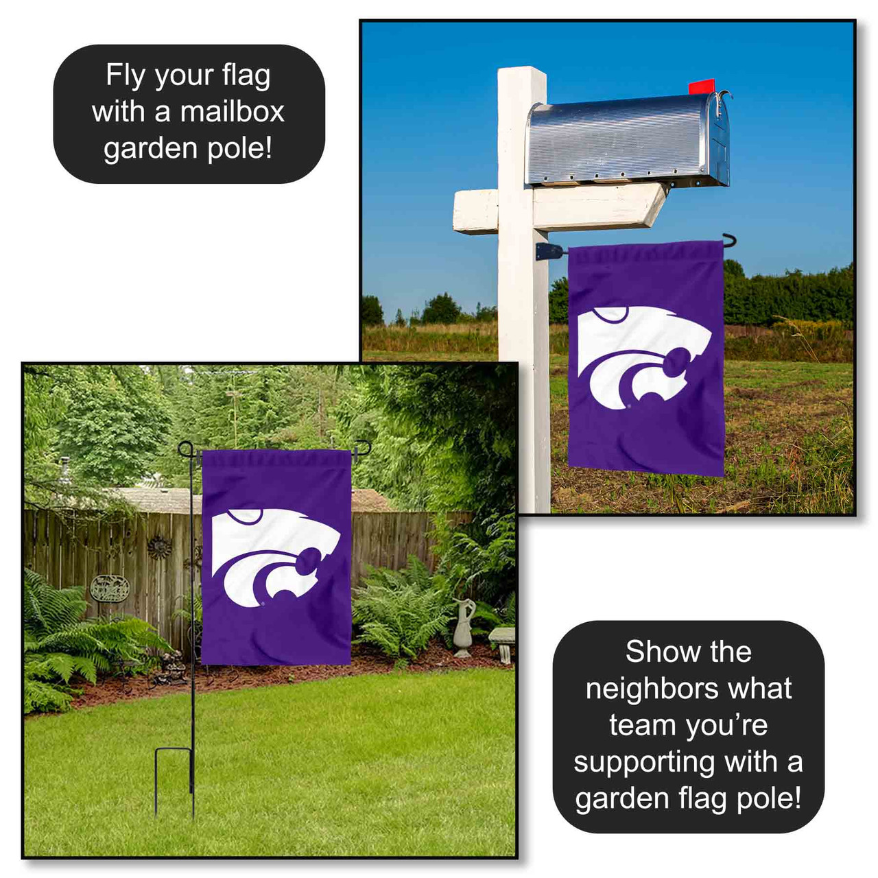 Kansas State University Garden Flag - State Street Products