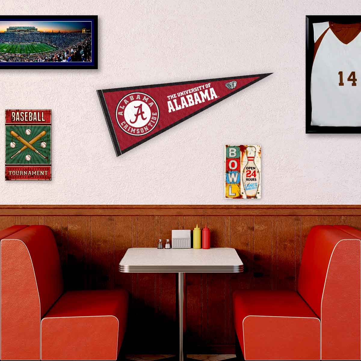 University of Alabama Circle Logo Pennant - State Street Products