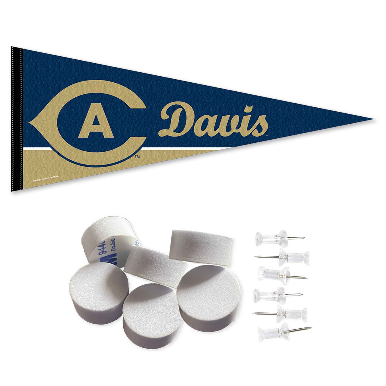UC Davis Aggies Banner Pennant with Tack Wall Pads - State Street Products