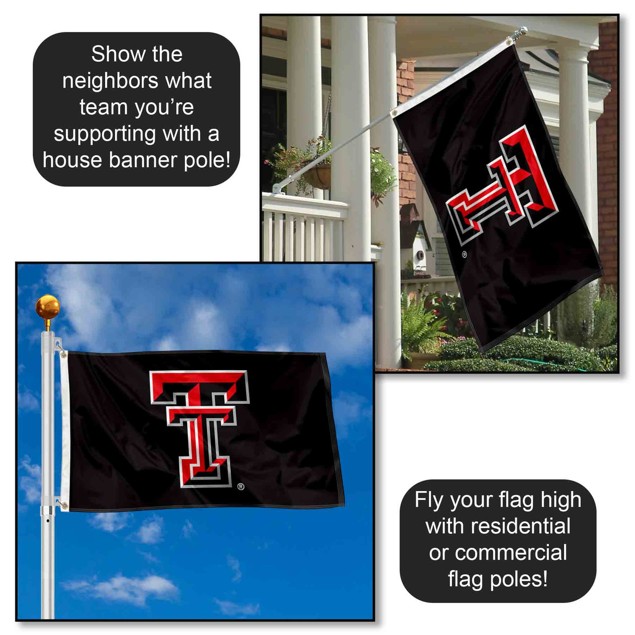 Texas Tech University Polyester Flag - State Street Products