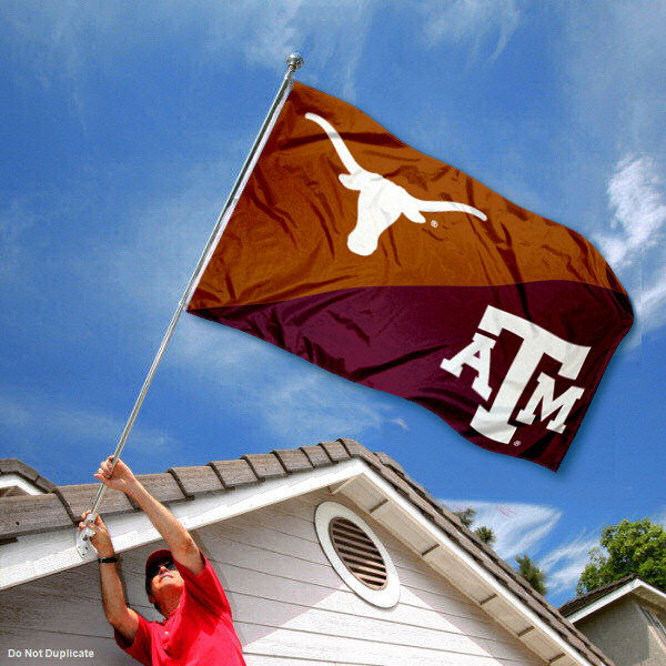 Texas vs. Texas A&M House Divided 3x5 Flag - State Street Products