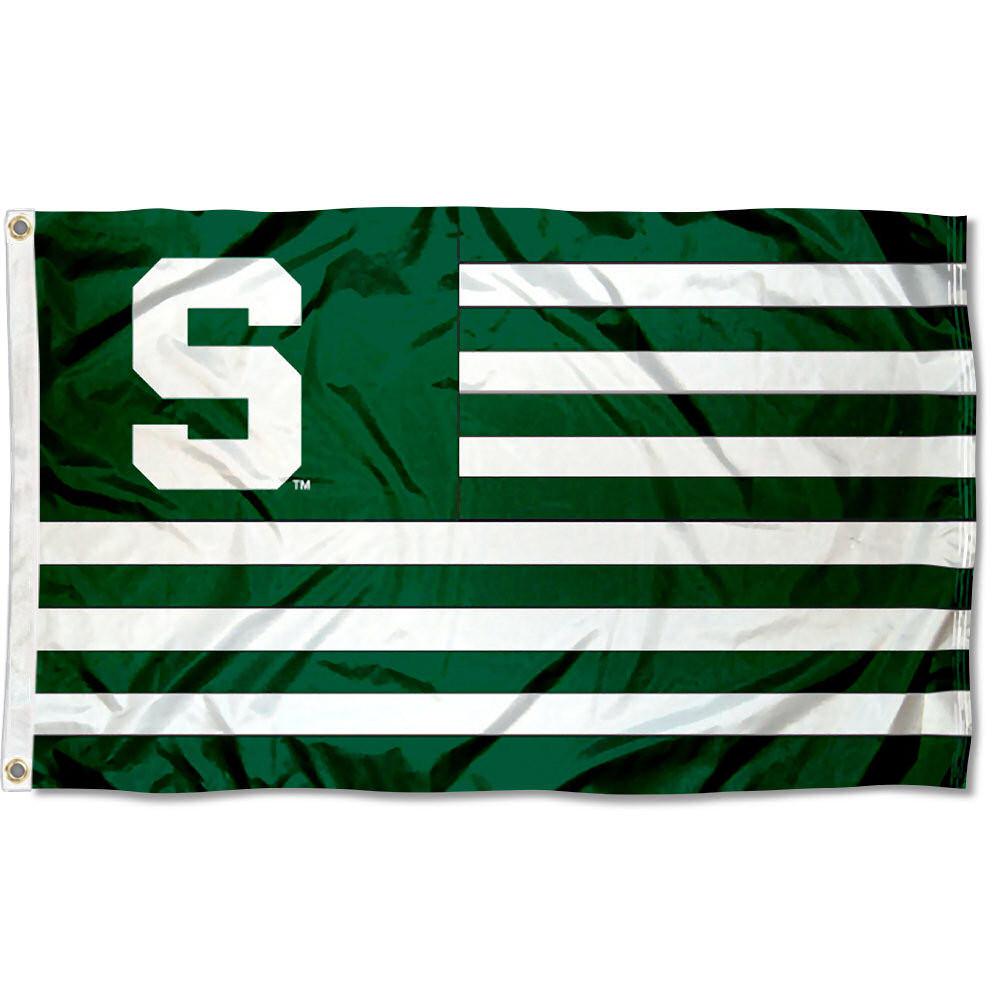 Michigan State Spartans Striped Flag - State Street Products