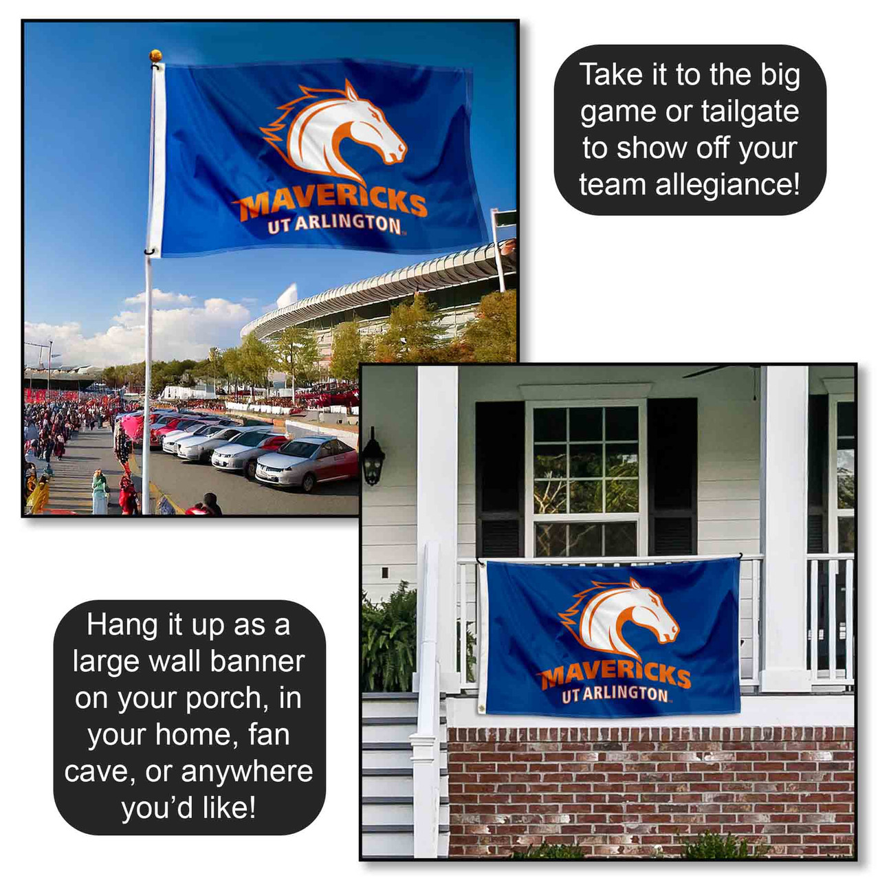 Texas Arlington Mavericks Flag - State Street Products