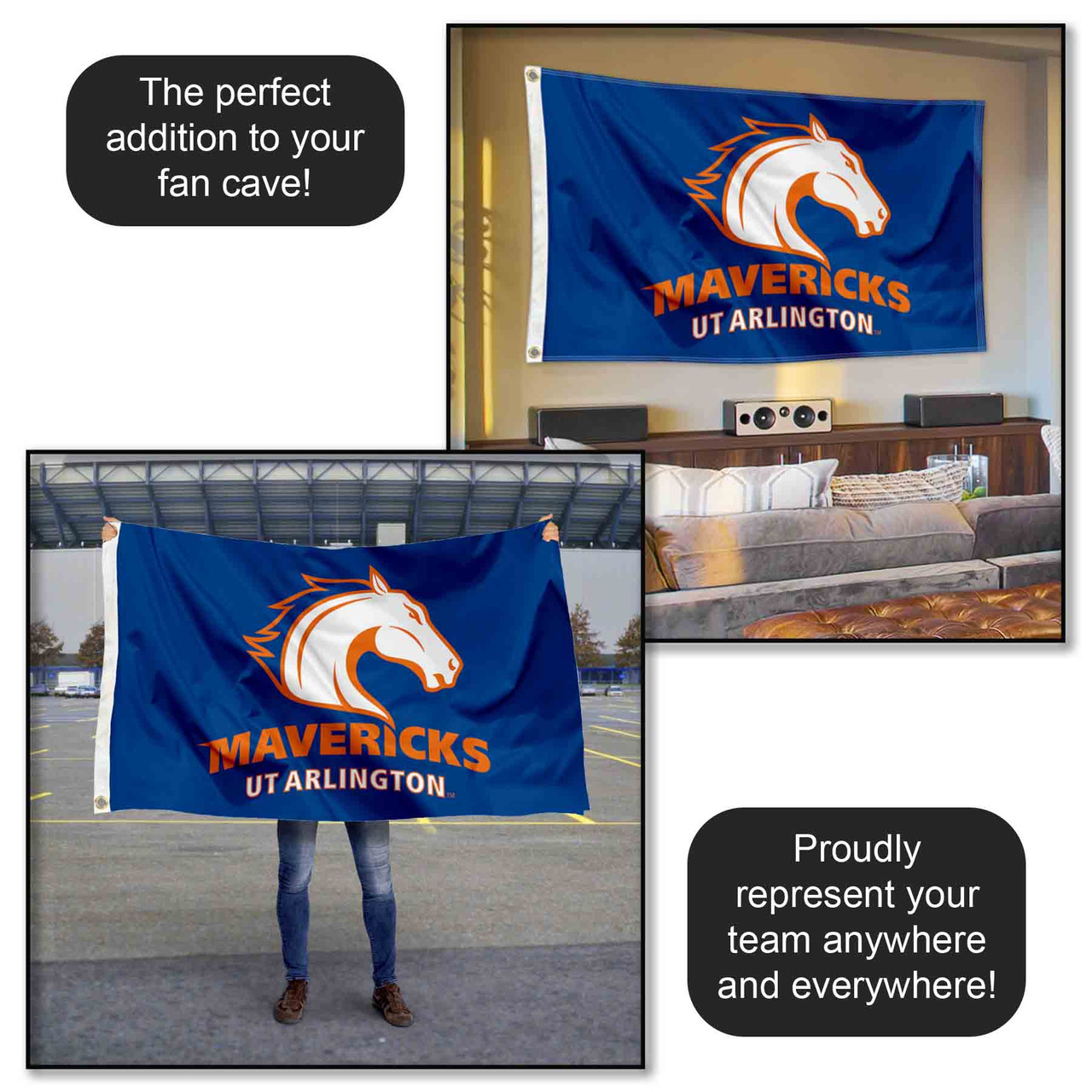 Texas Arlington Mavericks Flag - State Street Products