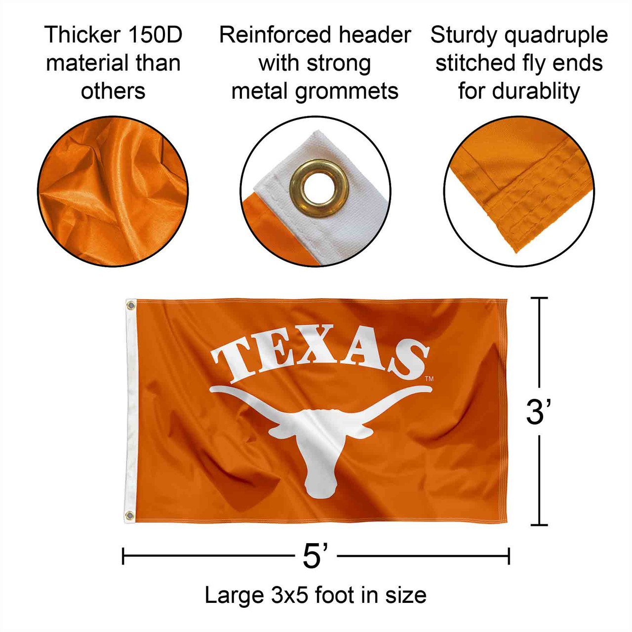 University of Texas Arched Flag - State Street Products