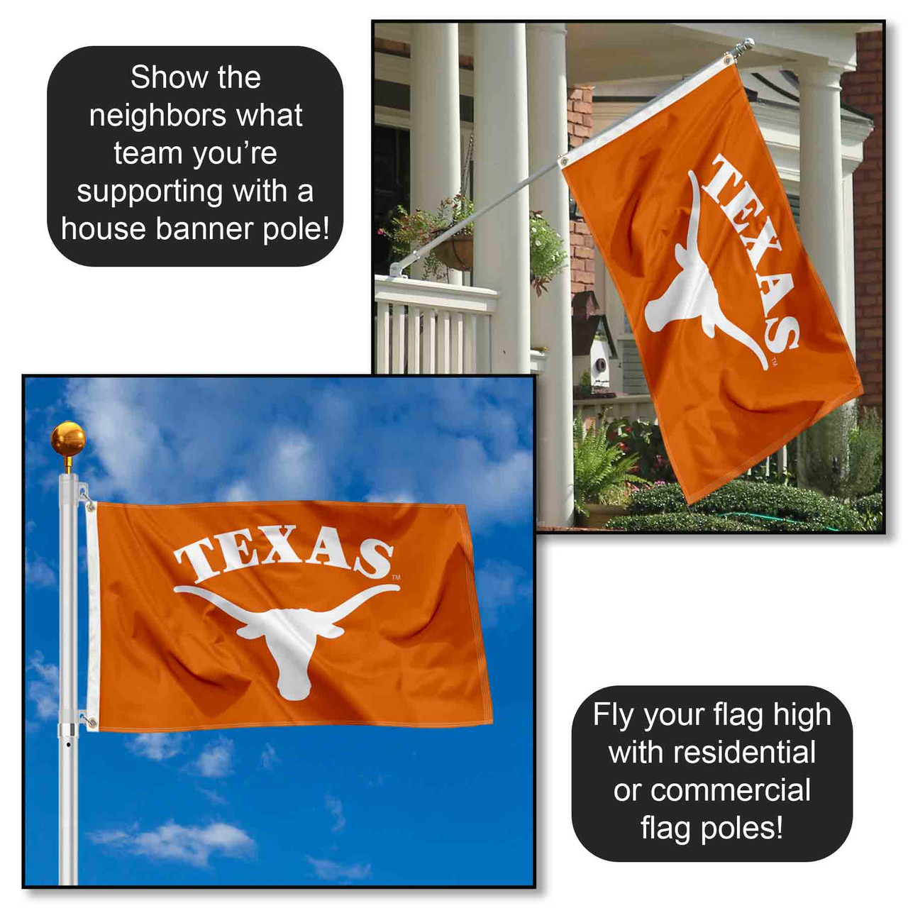 University of Texas Arched Flag - State Street Products