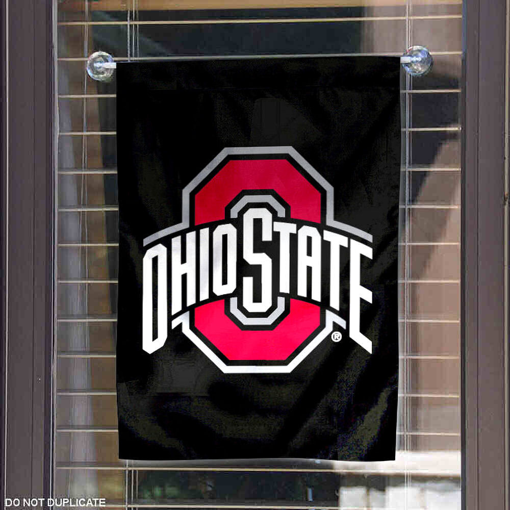 OSU Buckeyes Black Garden Flag - State Street Products