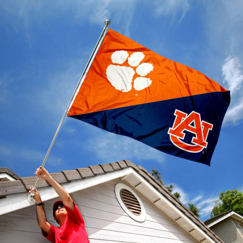 Clemson vs Auburn House Divided 3x5 Flag - State Street Products