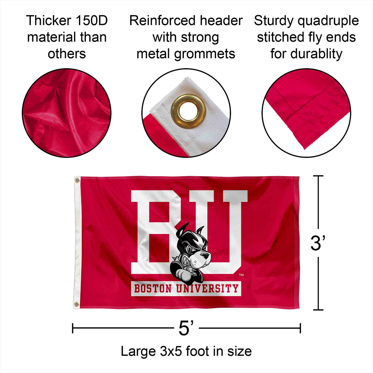 Boston University BU Flag - State Street Products