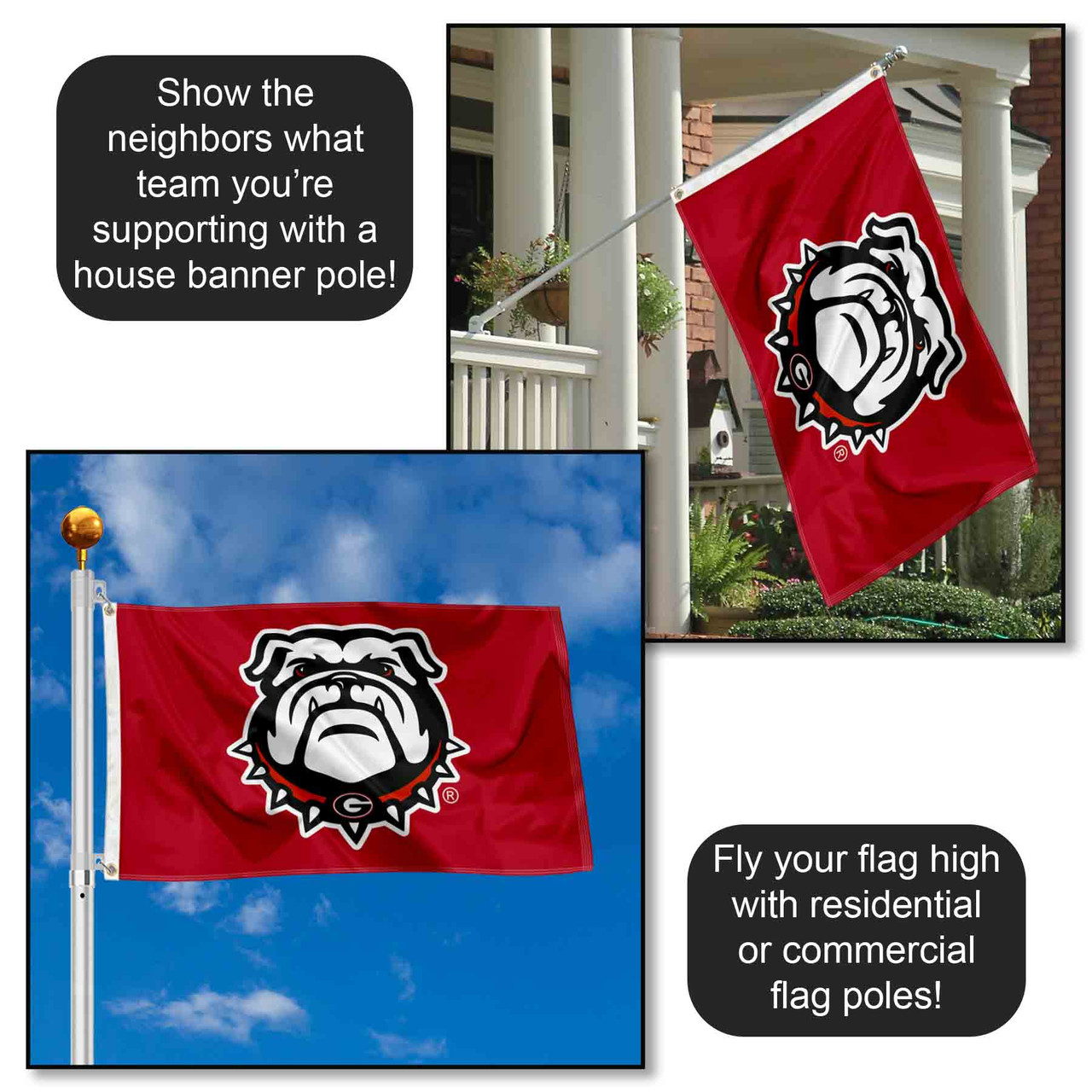 Georgia Bulldogs Red Dawgs Flag - State Street Products