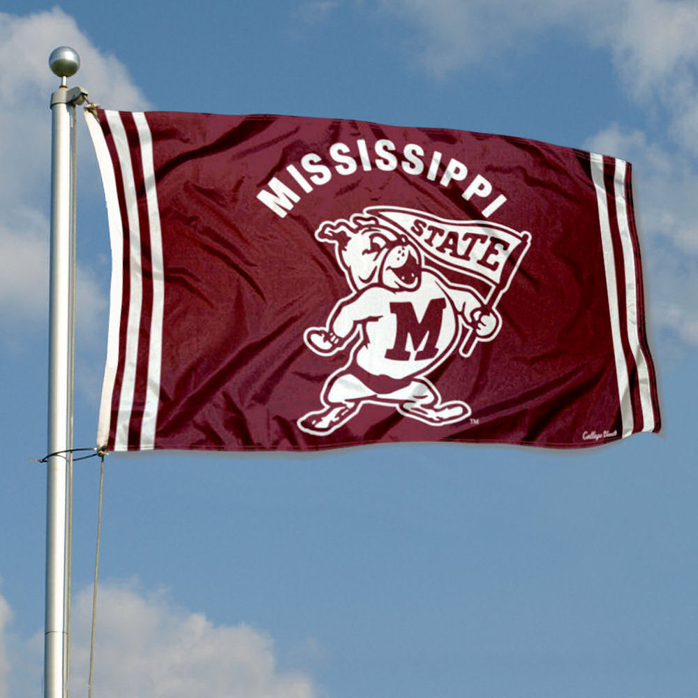 Mississippi State Bulldogs Throwback Vault Logo Flag - State Street ...