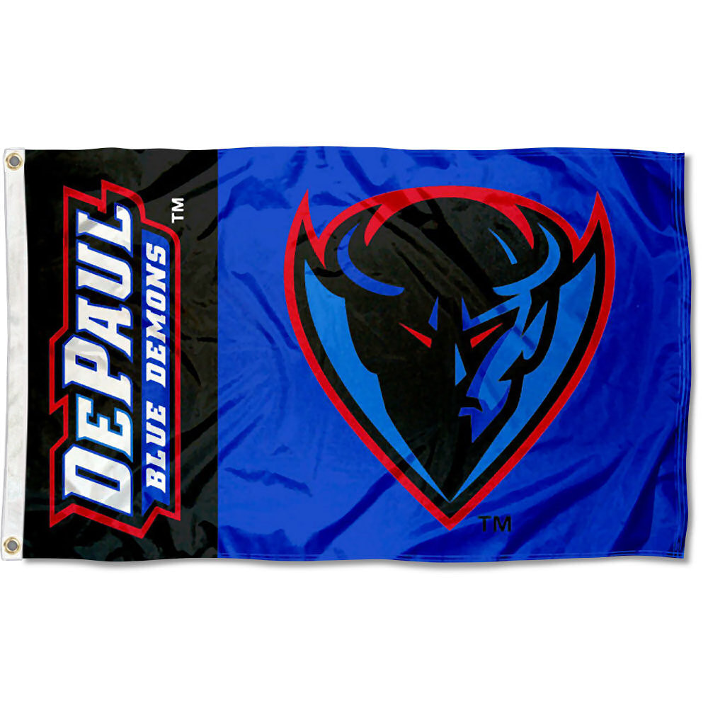 DePaul Blue Demon Logo Flag - State Street Products