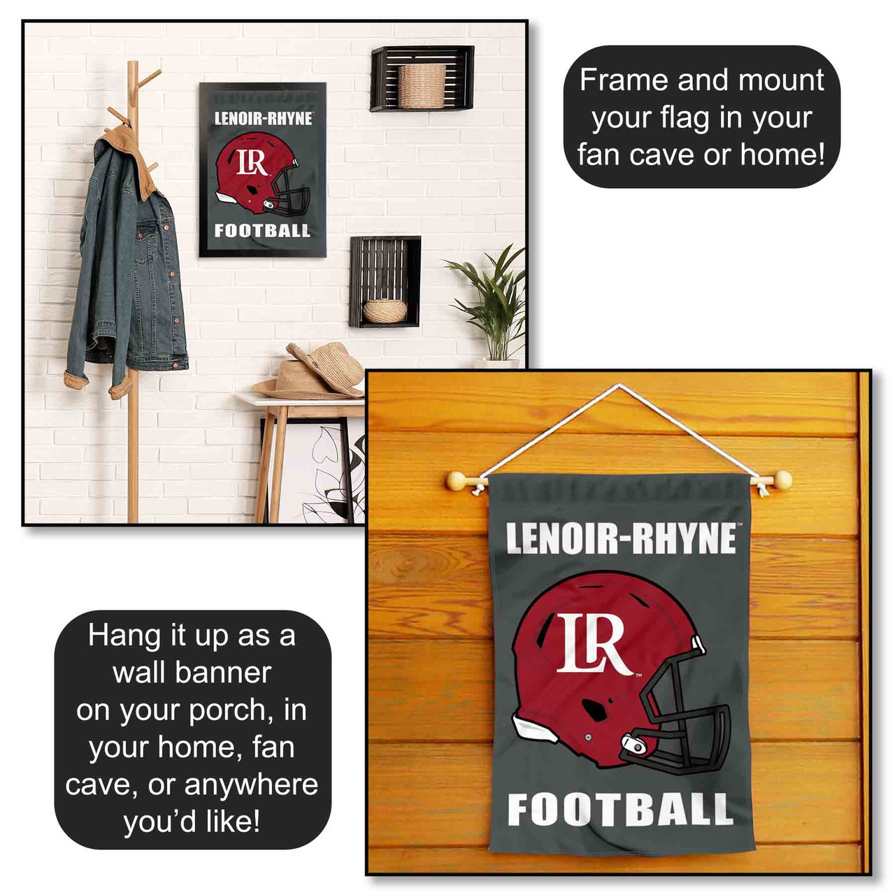 Lenoir Rhyne Bears Helmet Yard Garden Flag - State Street Products