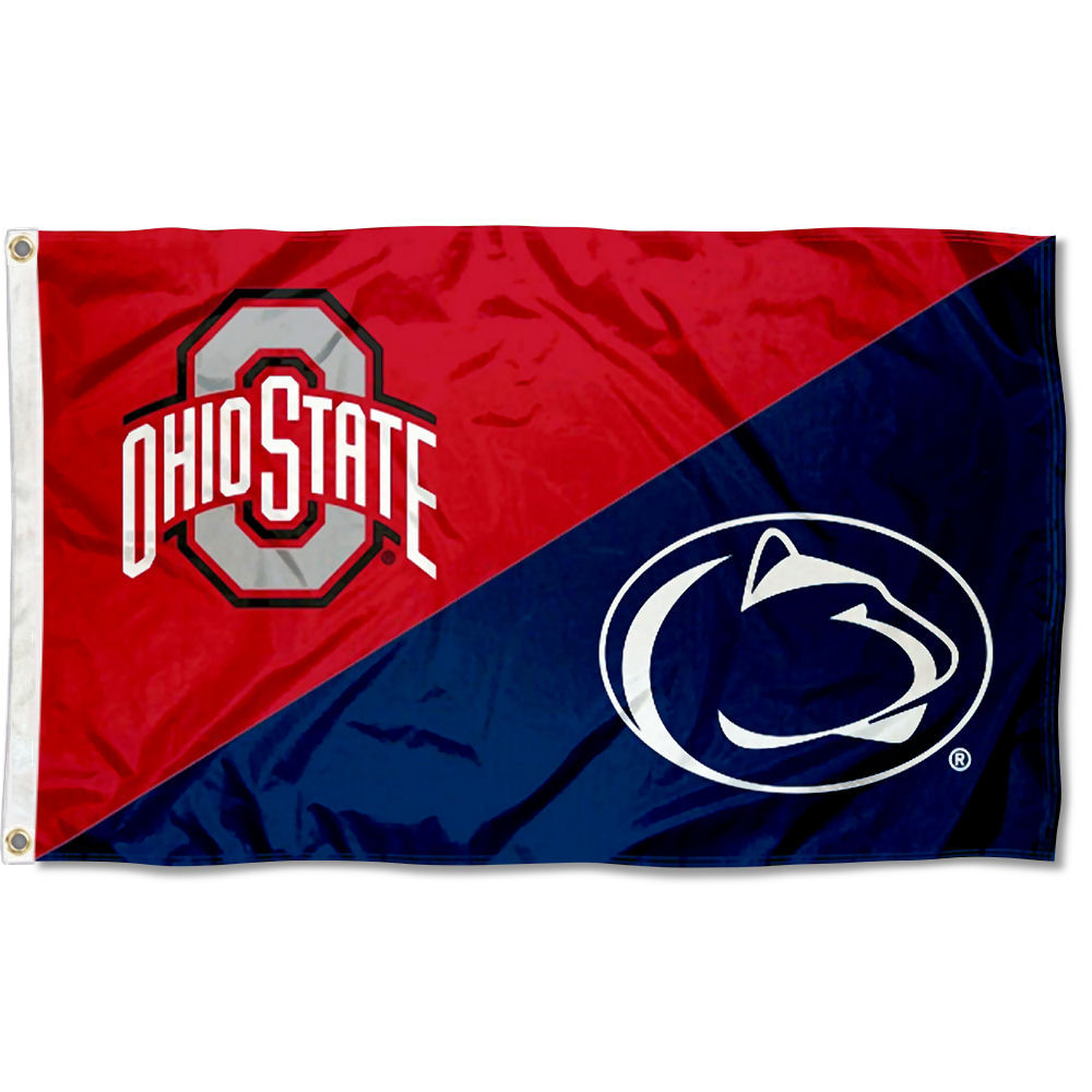 Ohio State vs Penn State House Divided 3x5 Flag - State Street Products