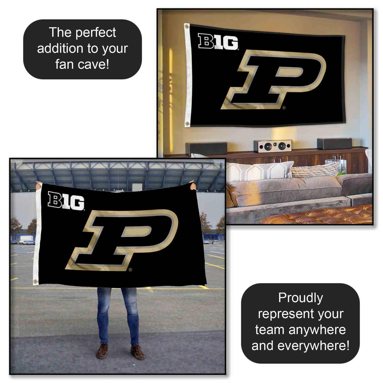 Purdue Boilermakers Big Ten Conference Flag - State Street Products