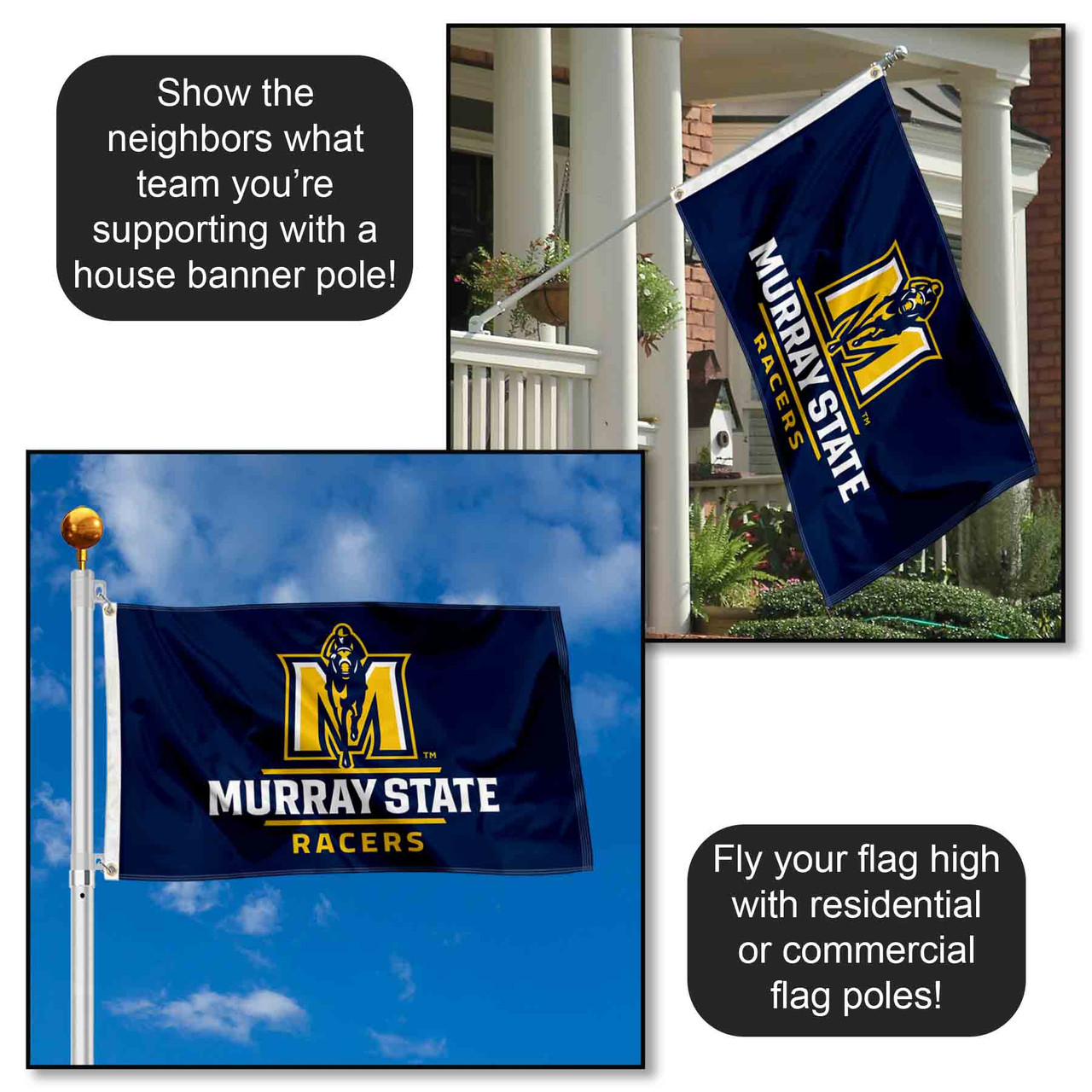 Murray State Racers New Logo Flag - State Street Products