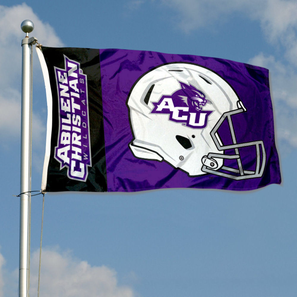 ACU Wildcats Football Helmet Flag - State Street Products