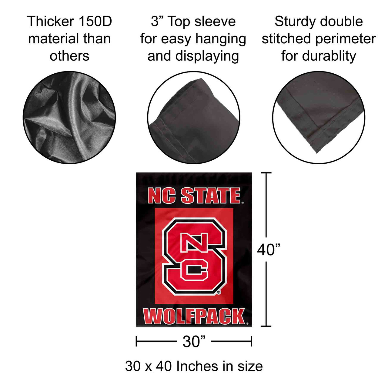 North Carolina State Wolfpack Banner Flag - State Street Products