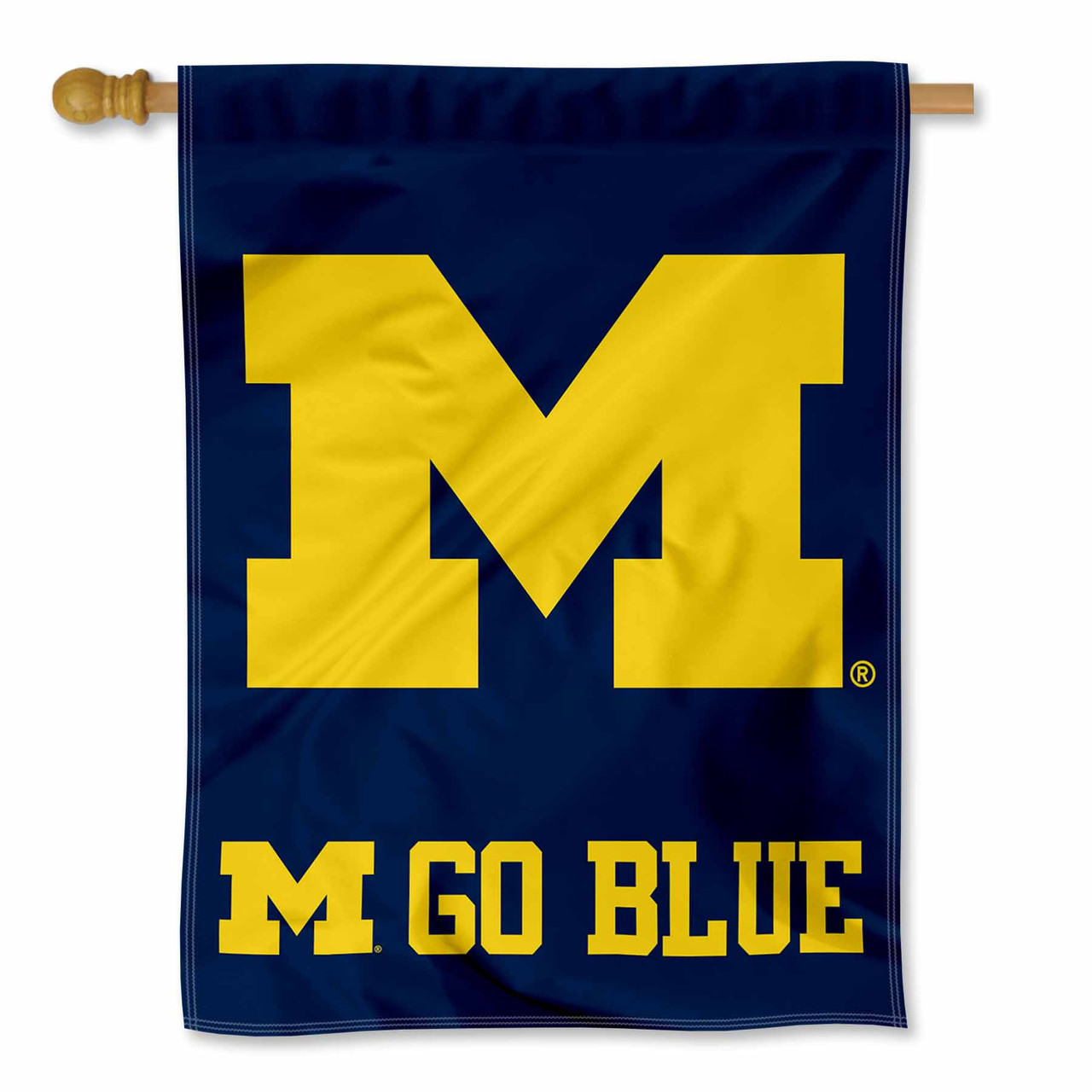 Michigan Wolverines Go Blue House Flag - State Street Products