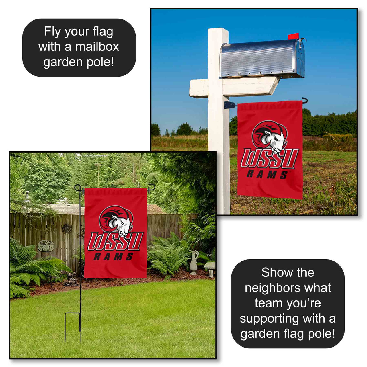 WSSU Rams Garden Flag - State Street Products