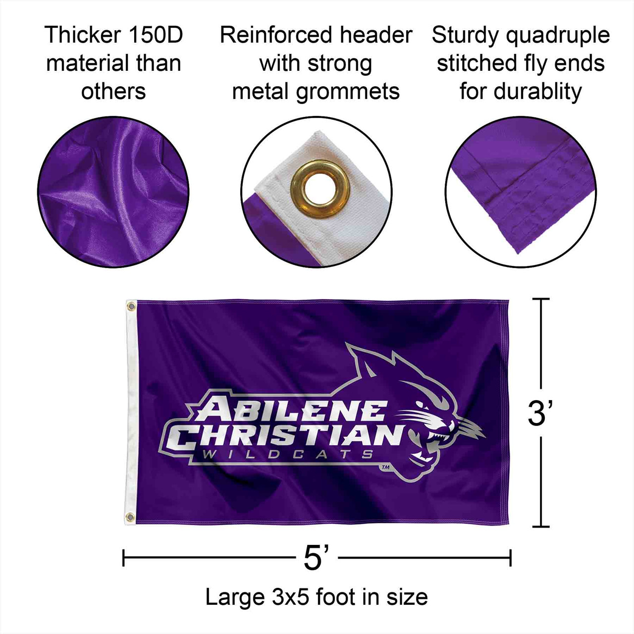 ACU Wildcats Logo Flag - State Street Products
