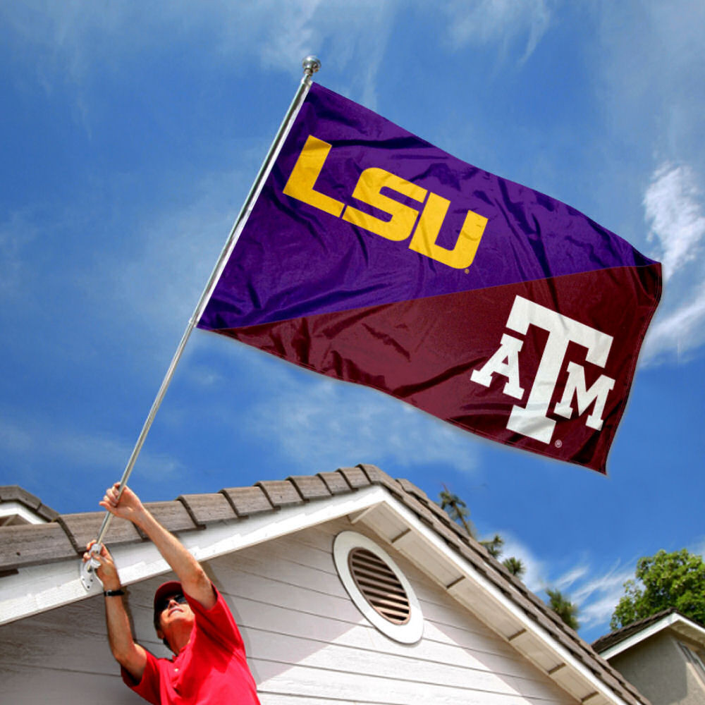 LSU Tigers vs Texas AM House Divided 3x5 Flag - State Street Products