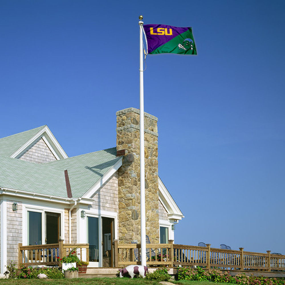 LSU vs Tulane House Divided 3x5 Flag - State Street Products