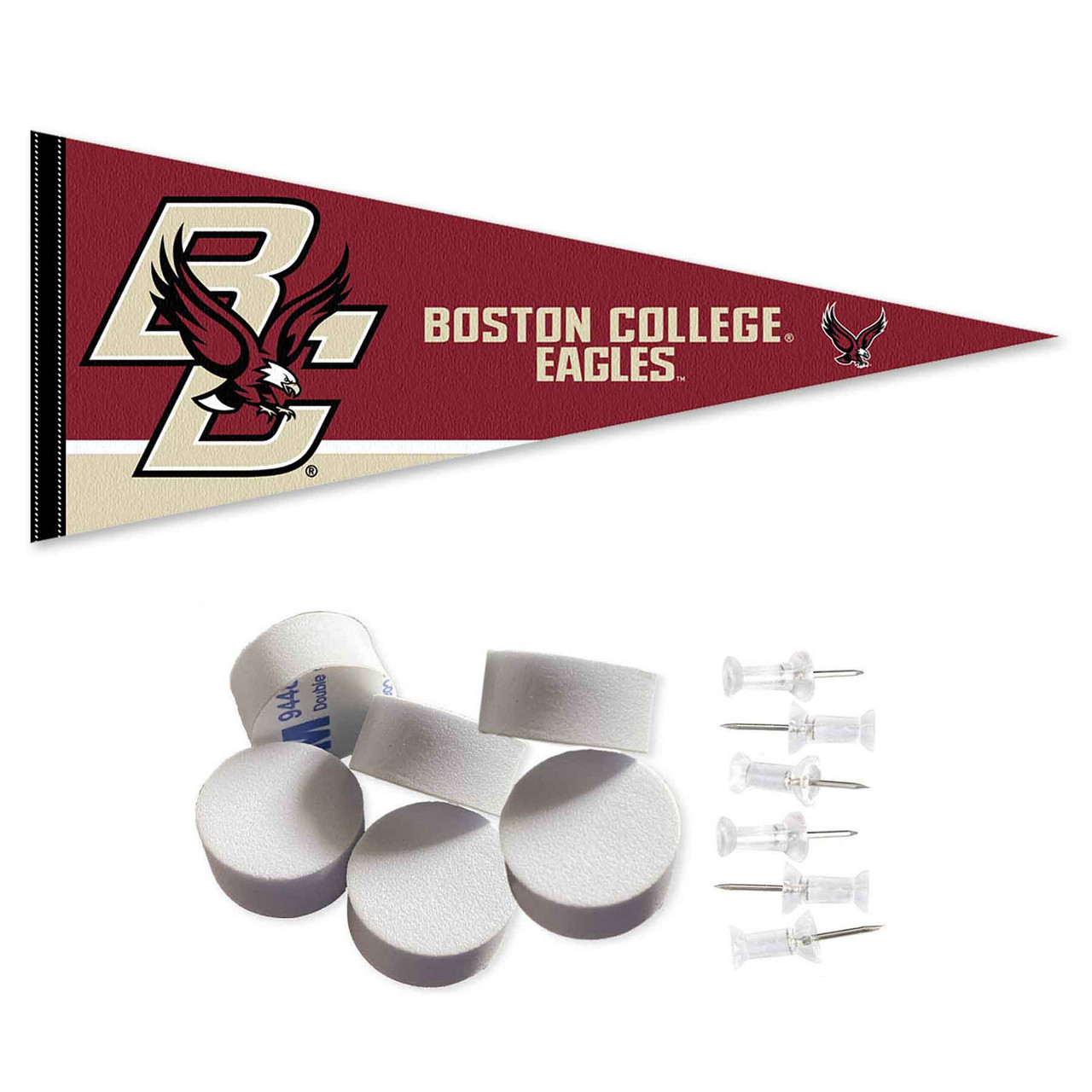 Boston College Banner Pennant with Tack Wall Pads - State Street Products