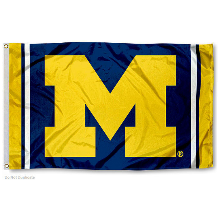 Michigan Wolverines Jersey Stripes Flag - State Street Products