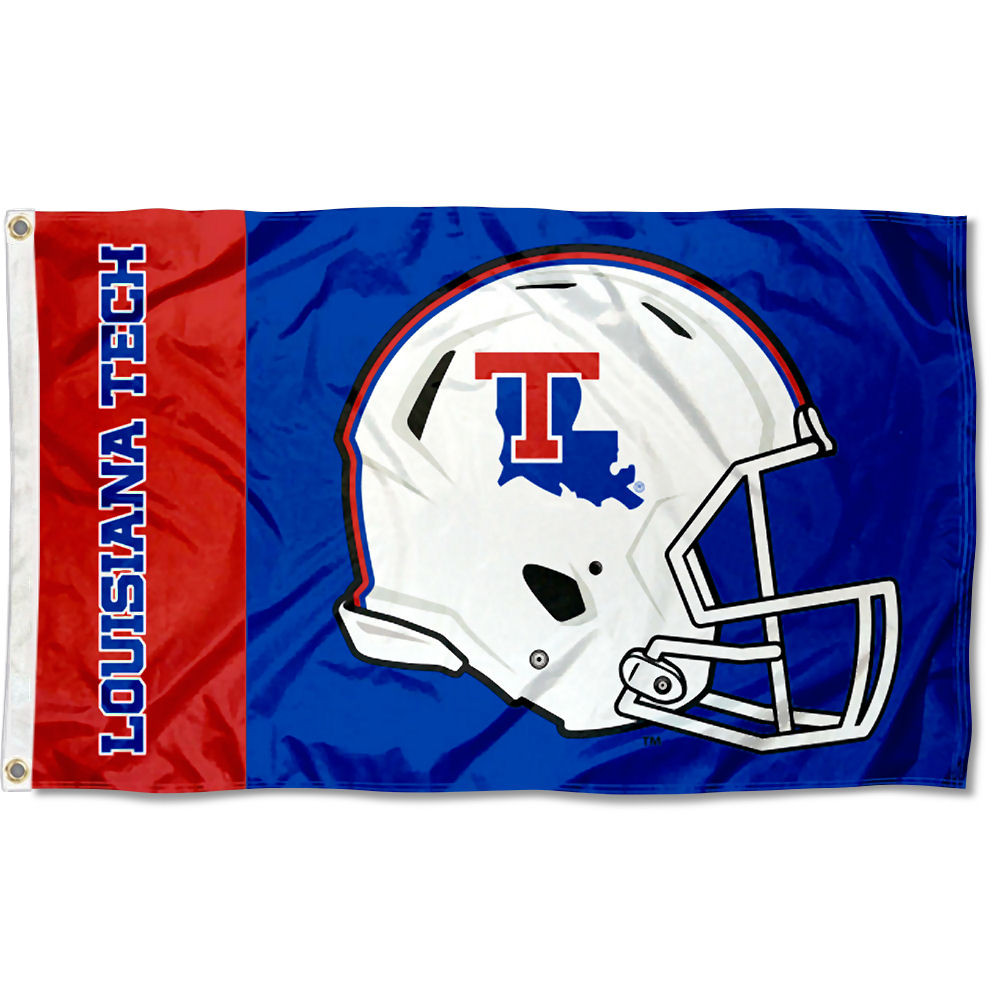 Louisiana Tech Bulldogs Football Helmet Flag - State Street Products