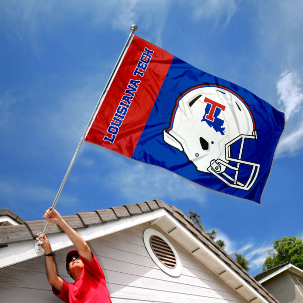 Louisiana Tech Bulldogs Football Helmet Flag - State Street Products