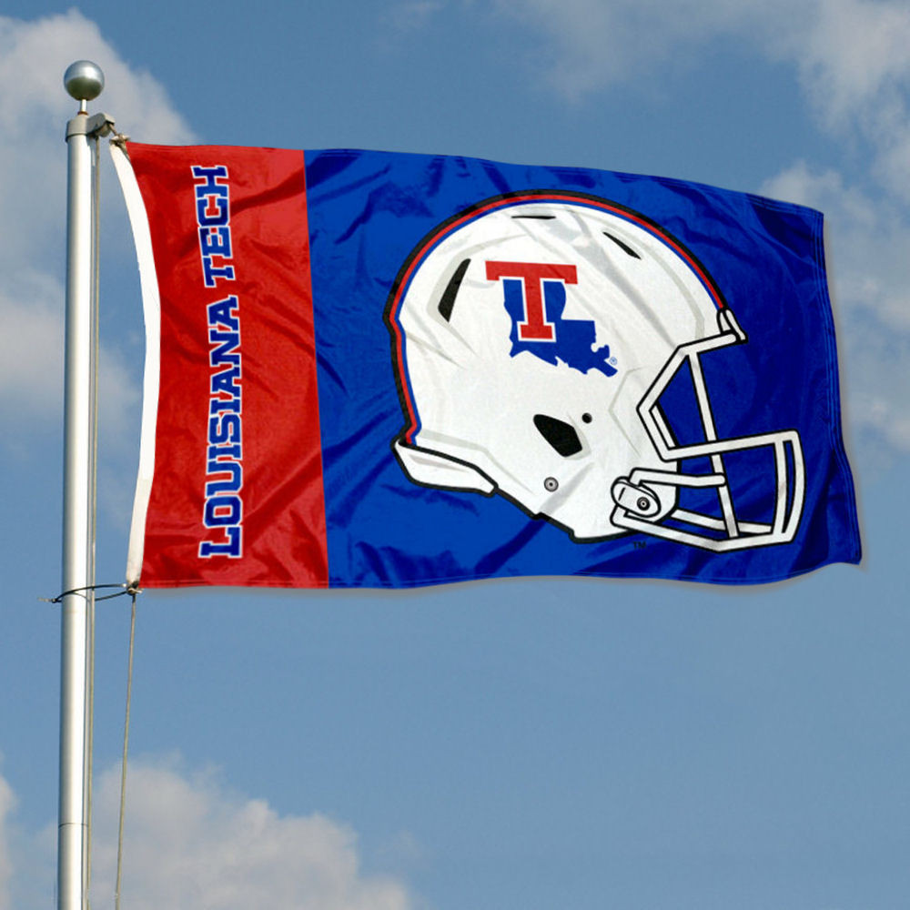 Louisiana Tech Bulldogs Football Helmet Flag - State Street Products