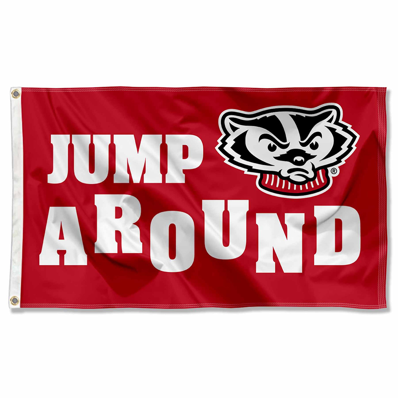 Wisconsin Badgers Jump Around Flag - State Street Products