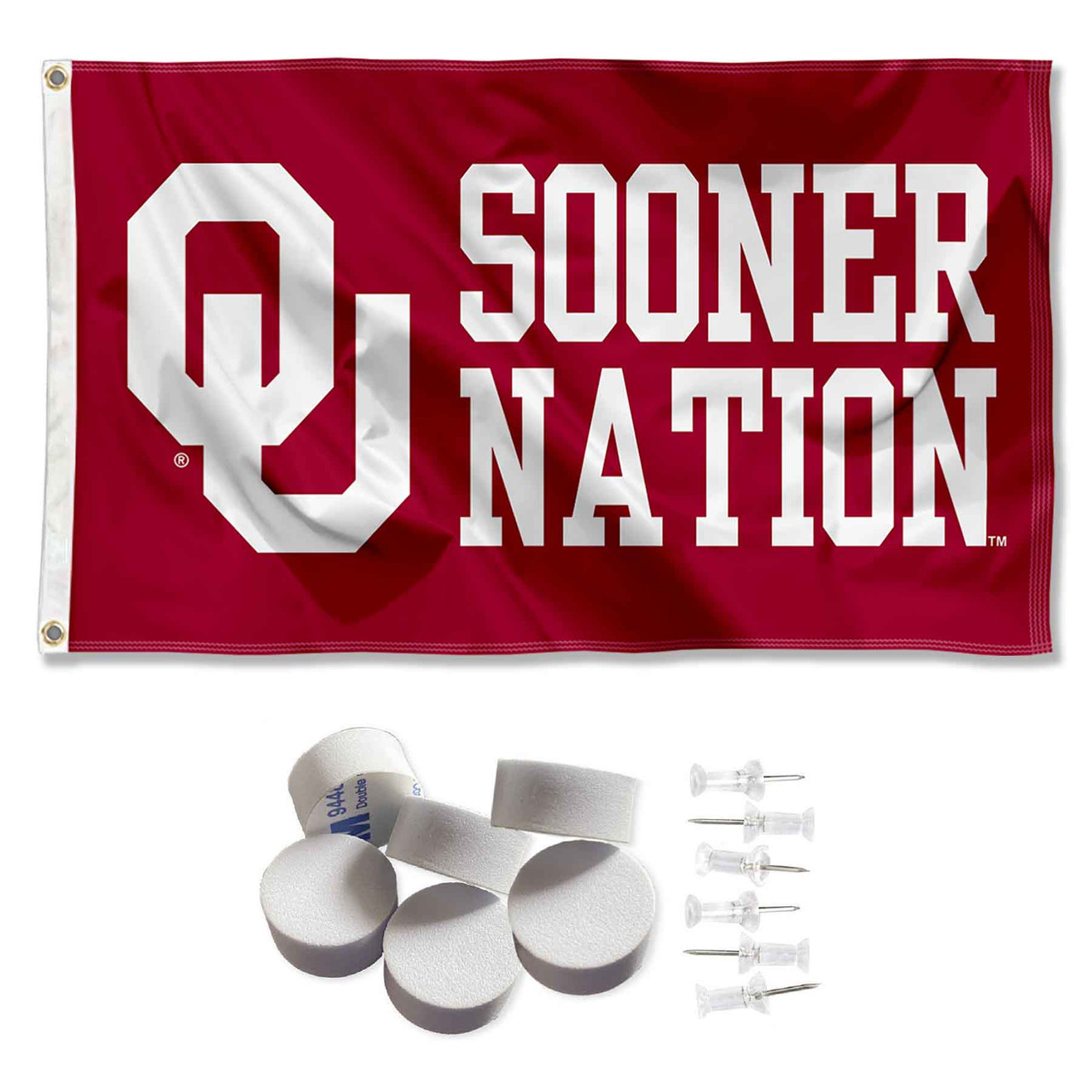 Oklahoma Sooners Banner with Tack Wall Pads - State Street Products
