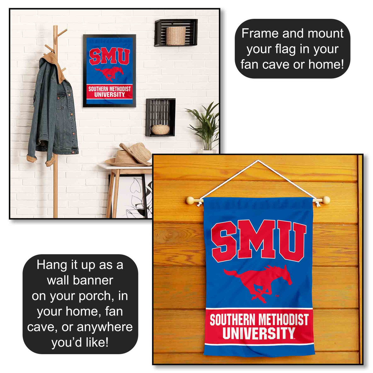 Southern Methodist University Garden Flag - State Street Products