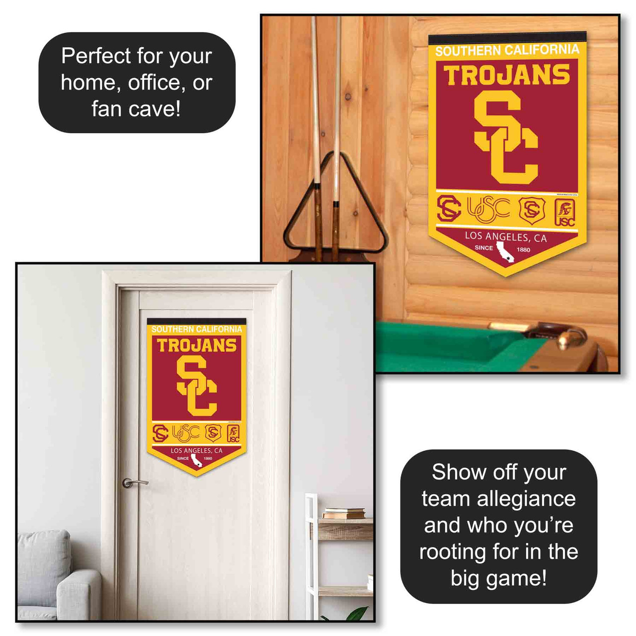 USC Trojans Heritage Logo History Banner - State Street Products