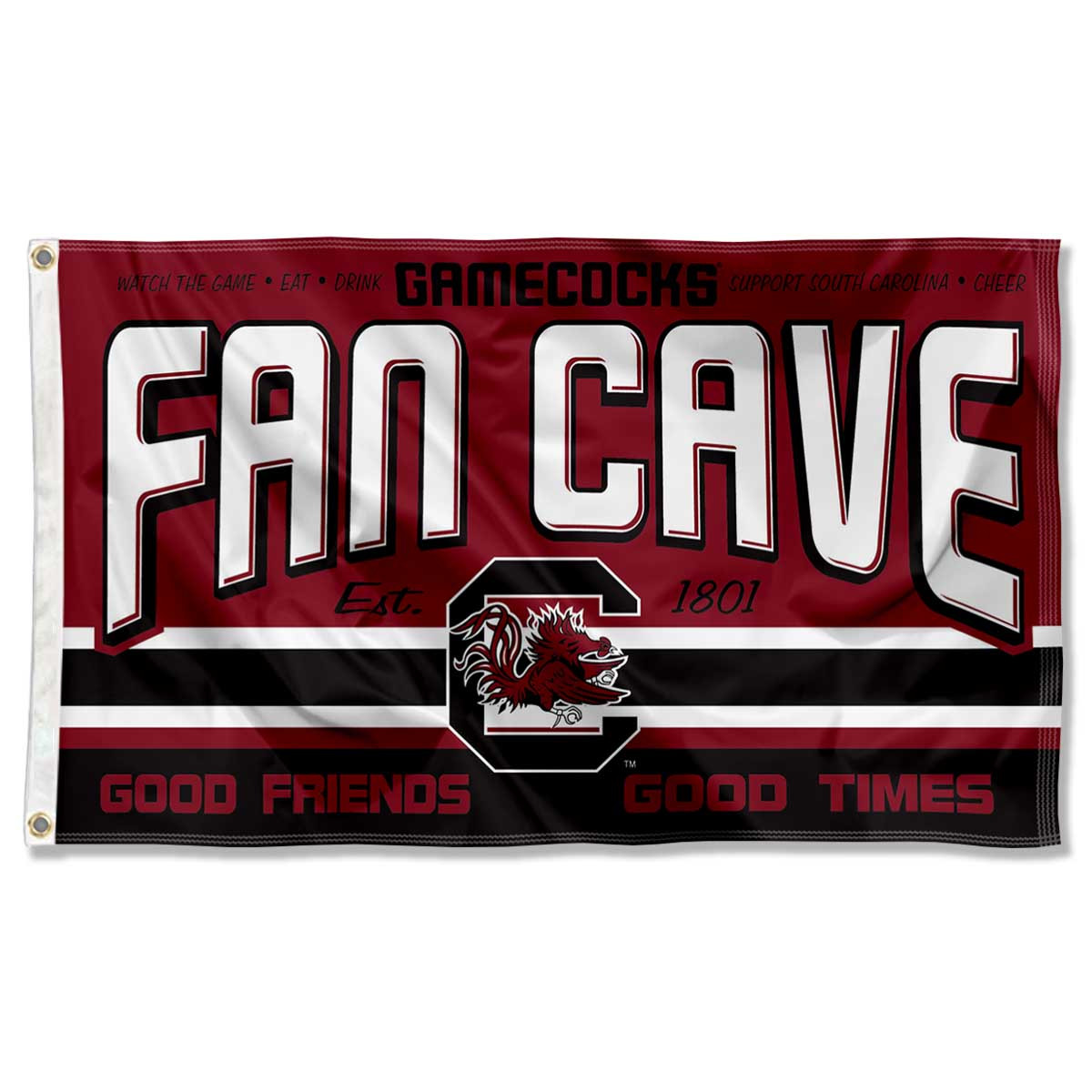 South Carolina Gamecocks Fan Man Cave Game Room Banner Flag - State ...