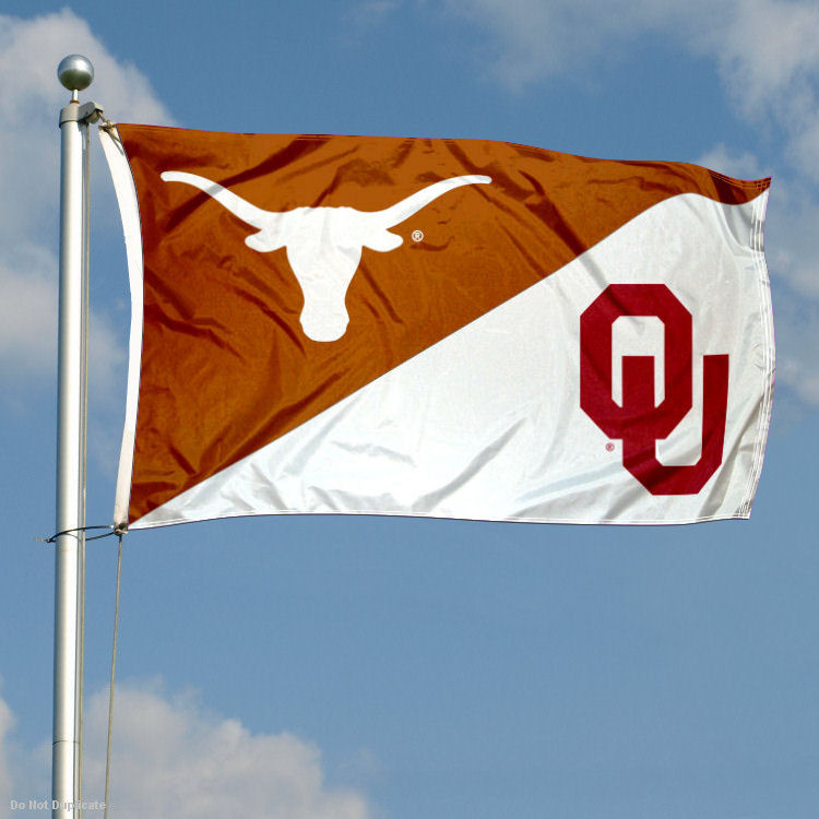 Texas vs. Oklahoma House Divided 3x5 Flag - State Street Products