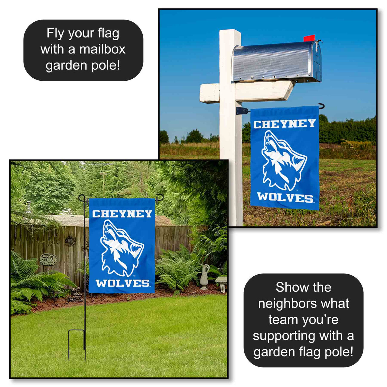 Cheyney University Wolves Garden Flag - State Street Products