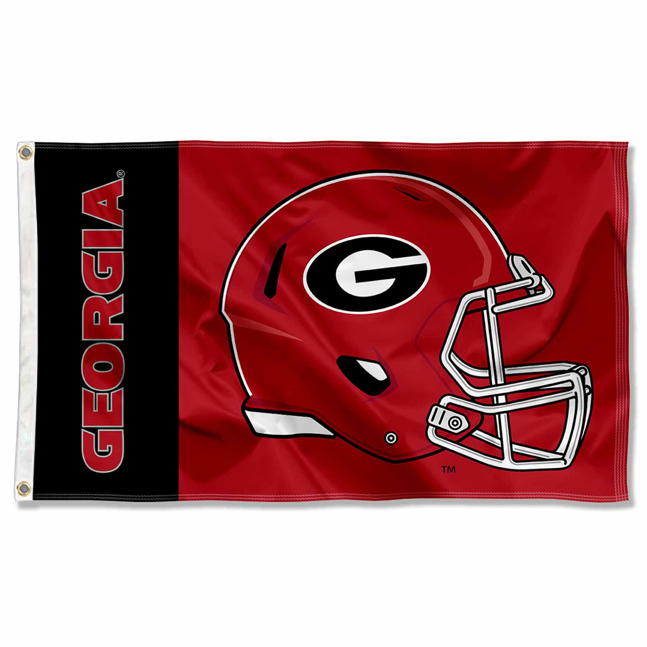 UGA Bulldogs Football Helmet Flag - State Street Products