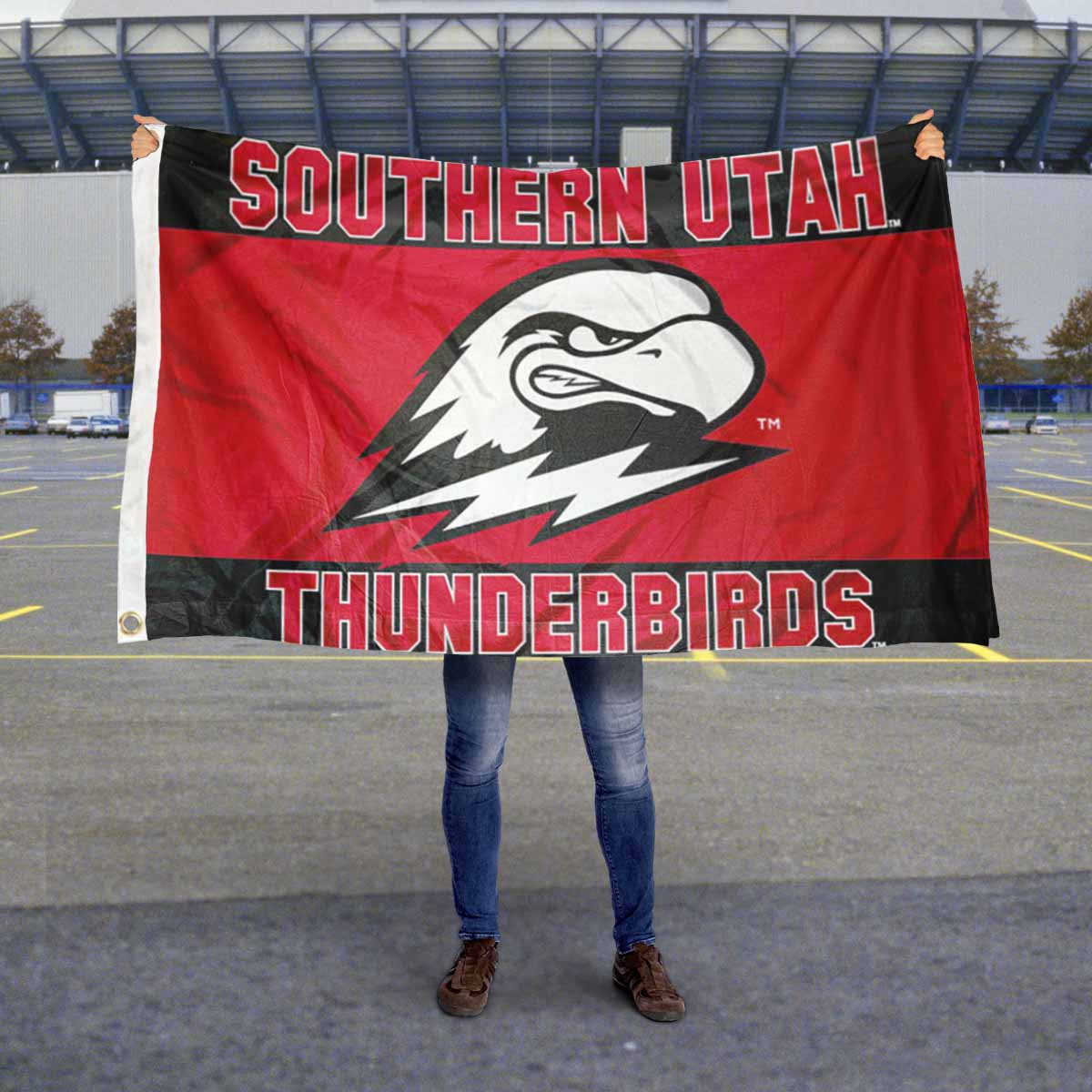 Southern Utah Thunderbirds Scarlet Red Flag - State Street Products