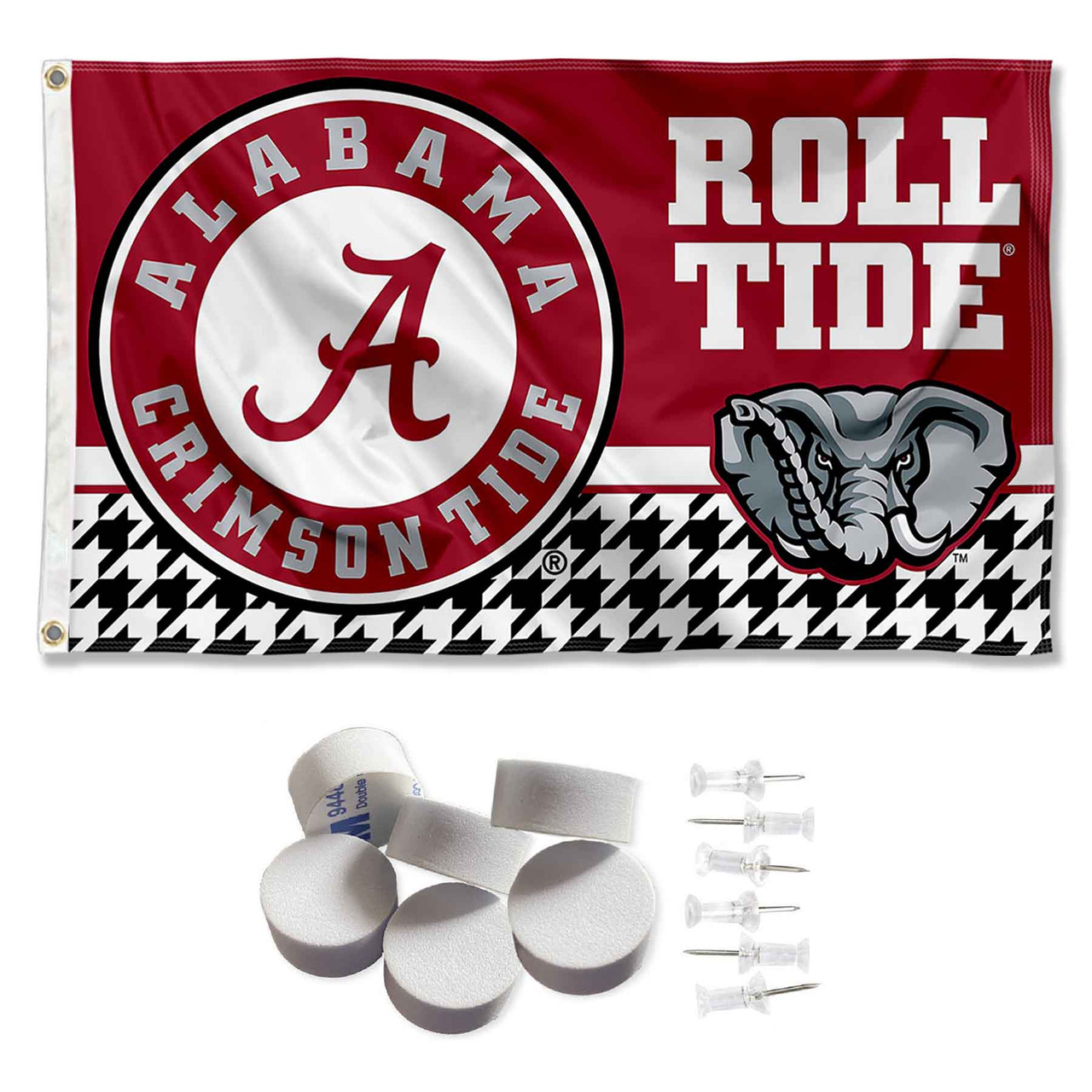Alabama Crimson Tide Banner Flag with Tack Wall Pads - State Street ...