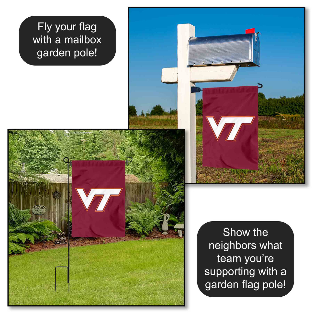 Va Tech Garden Flag - State Street Products