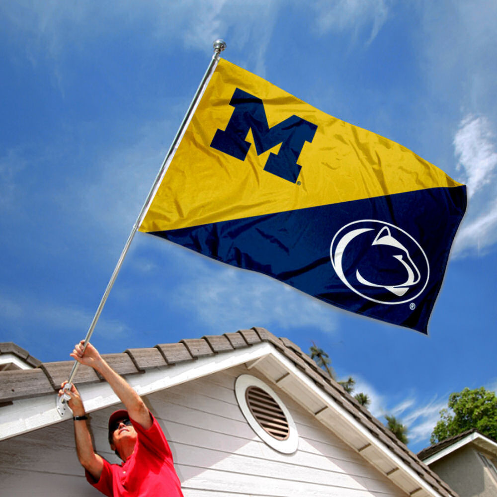 Michigan vs Penn State House Divided 3x5 Flag - State Street Products
