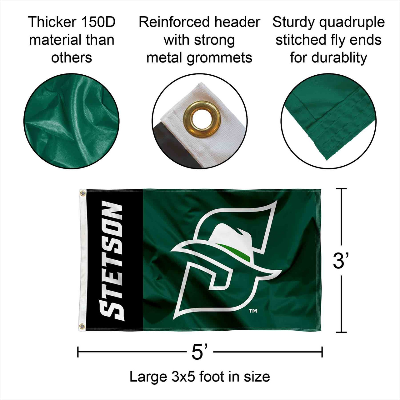 Stetson Hatters New Logo Flag - State Street Products