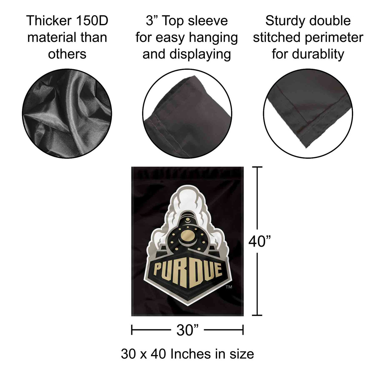 Purdue Boilermakers Banner Flag - State Street Products