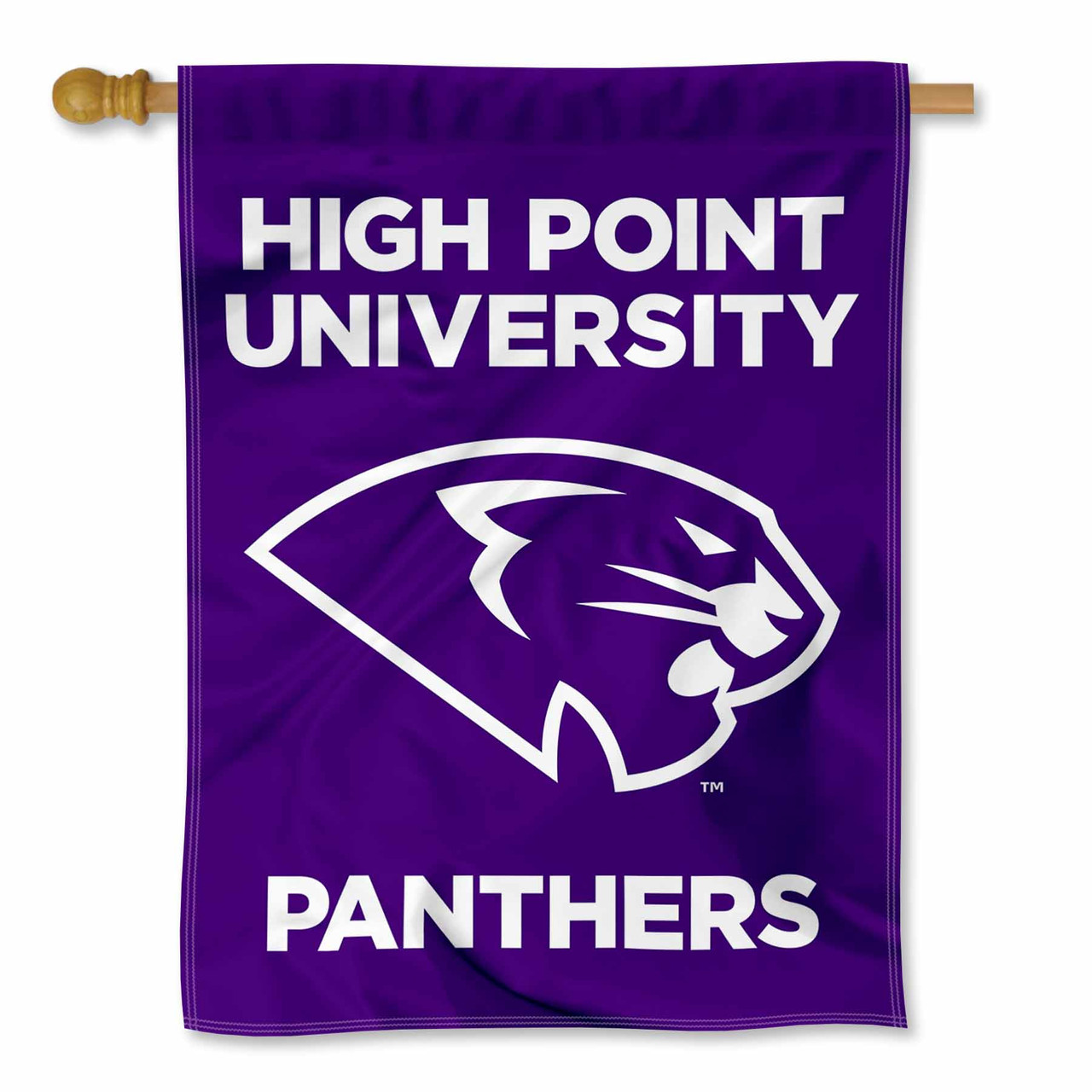 High Point Panthers Logo Double Sided House Flag - State Street Products
